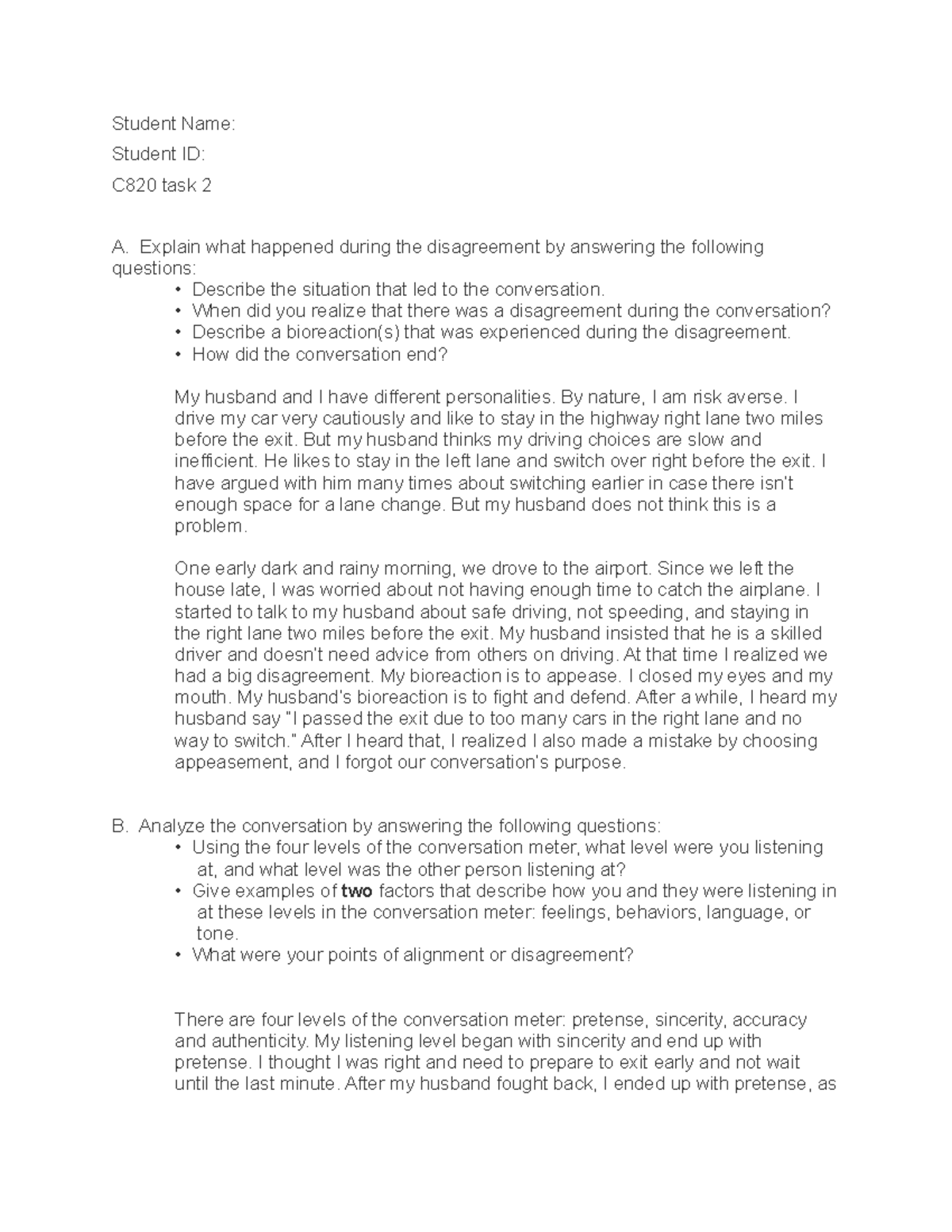 C820-task2-2022 - task2 - Student Name: Student ID: C820 task 2 A ...