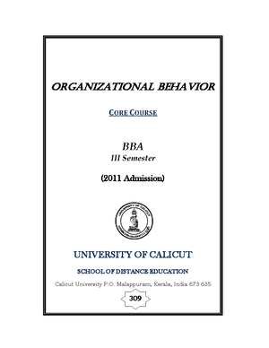 Fundamental Concepts OF OB - FUNDAMENTAL CONCEPTS OF OB Key elements ...