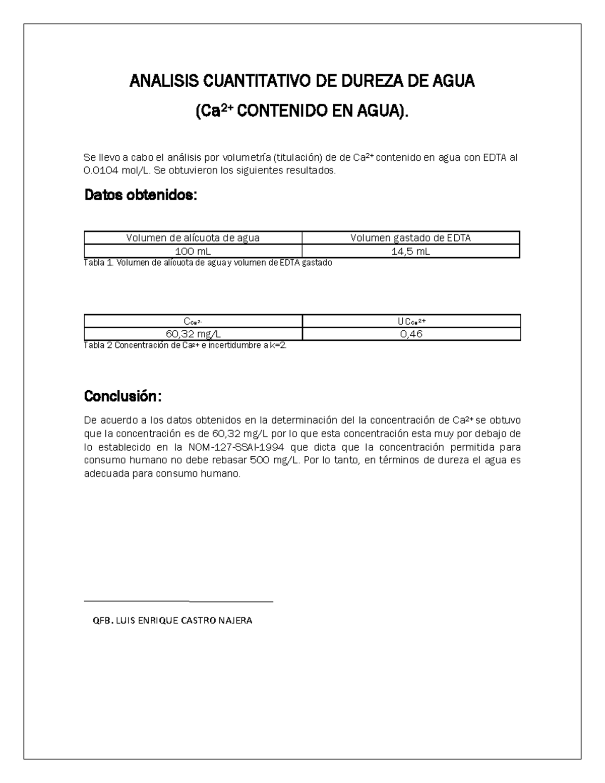 Agua dureza - Warning: TT: undefined function: 32 ANALISIS CUANTITATIVO DE DUREZA DE AGUA (Ca2 ...