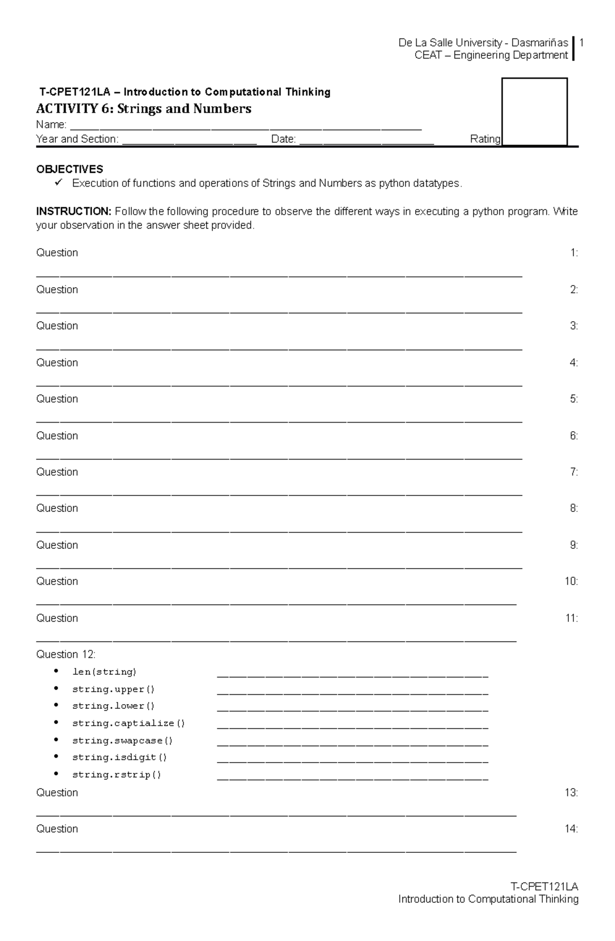 Python 6 String and Math (Word) - CEAT – Engineering Department T ...