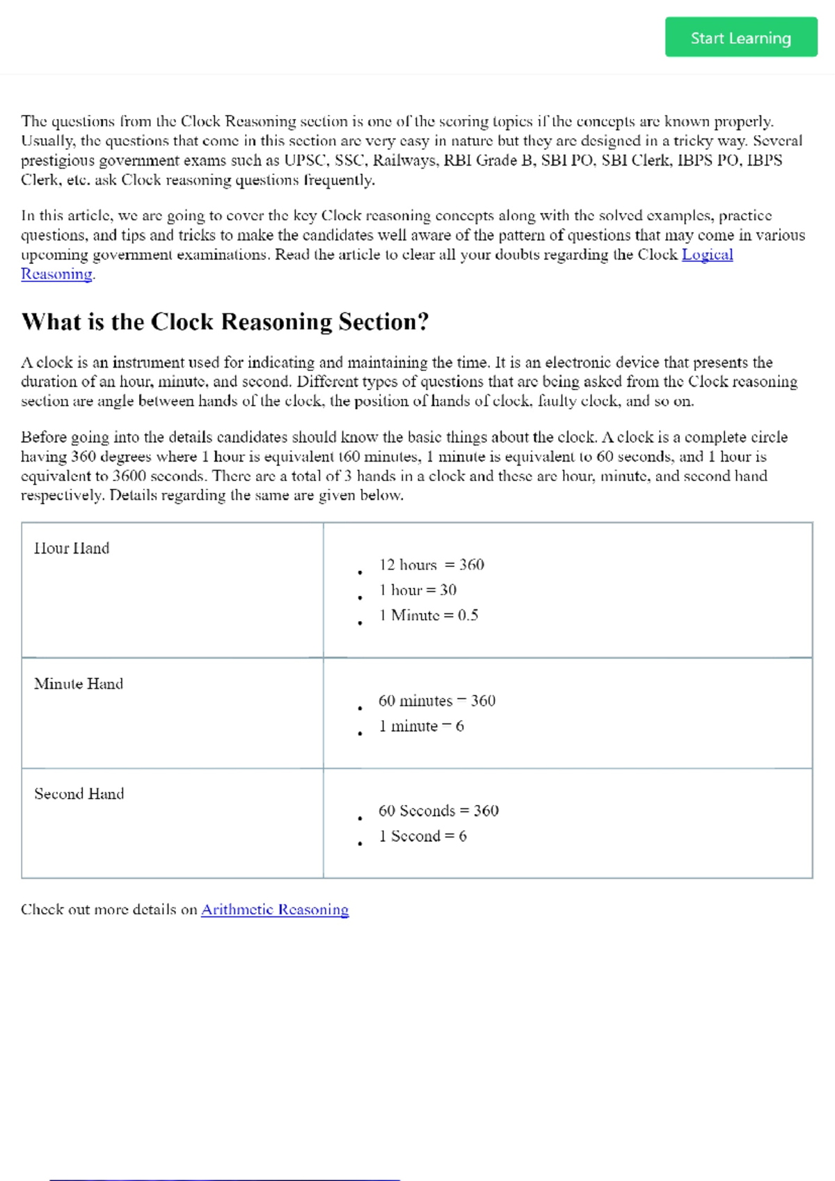 Clock Reasoning - Learn Key Concepts, Solved Examples & Practice Here - Mathematics ...