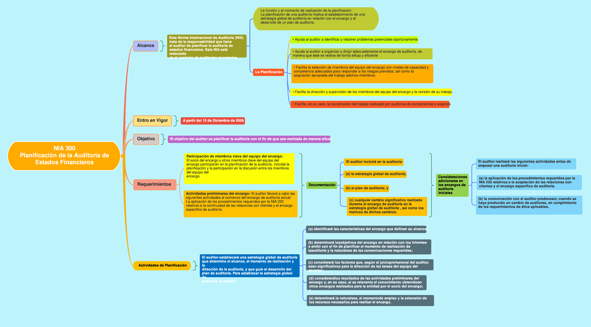 Esquema NIA 300 - NIA 300 Planificación de la Auditoria de Estados ...