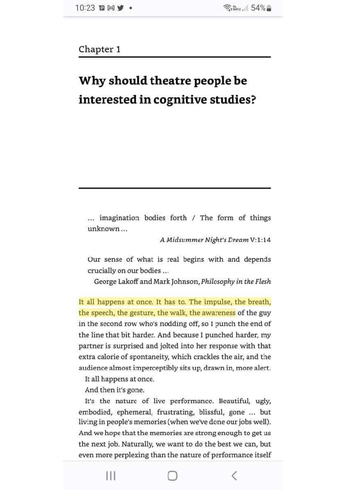 Embodied Acting - libro de actuación - Narrativa en Turismo - Studocu