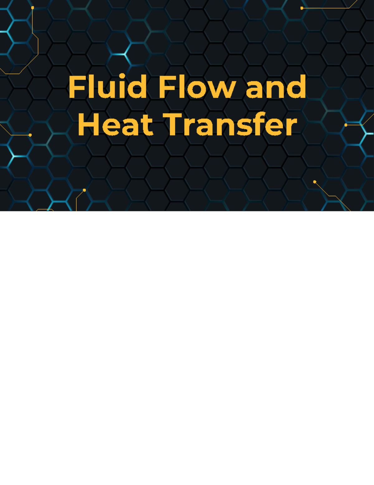 ABE 133- Fluid Flow and Heat Transfer - Fluid Flow and Heat Transfer ...
