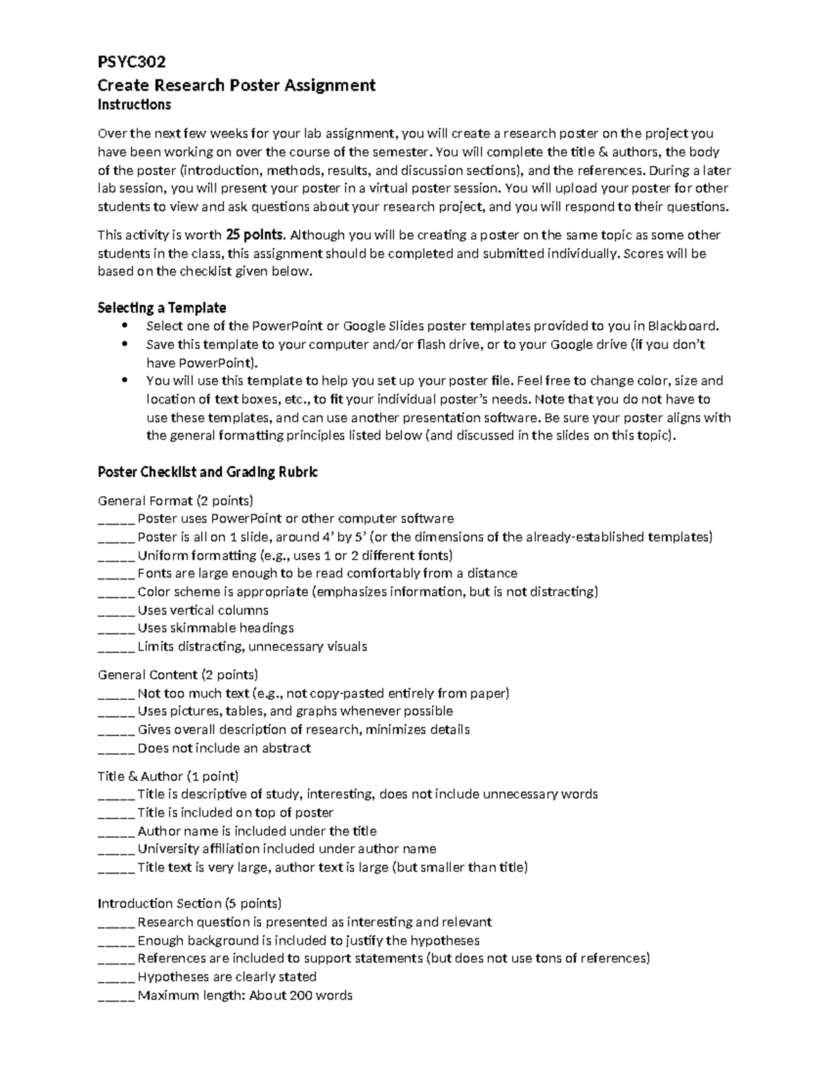 Create Research Poster Activity - PSYC Create Research Poster ...