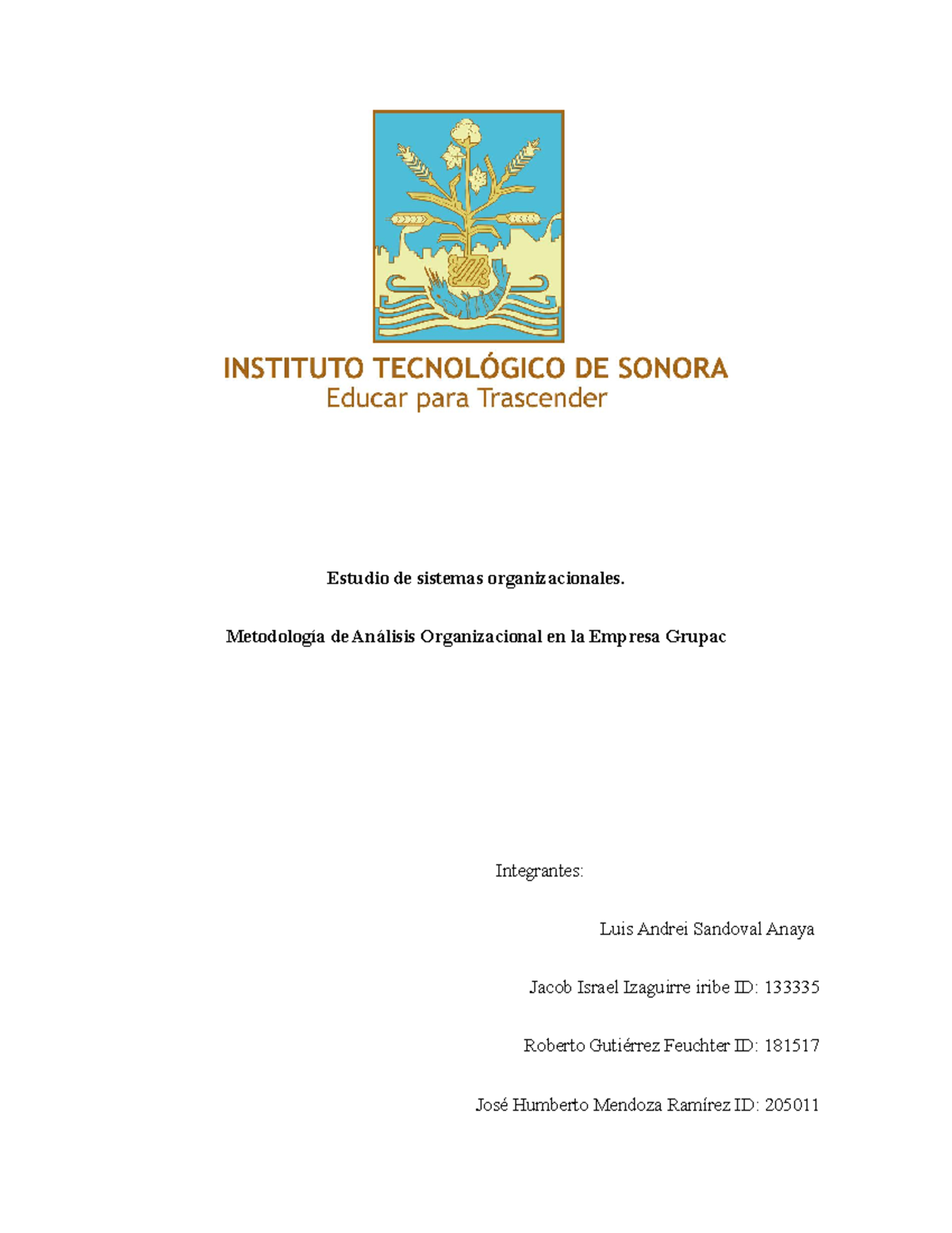 medicamentos final itson - Estudio de sistemas organizacionales ...