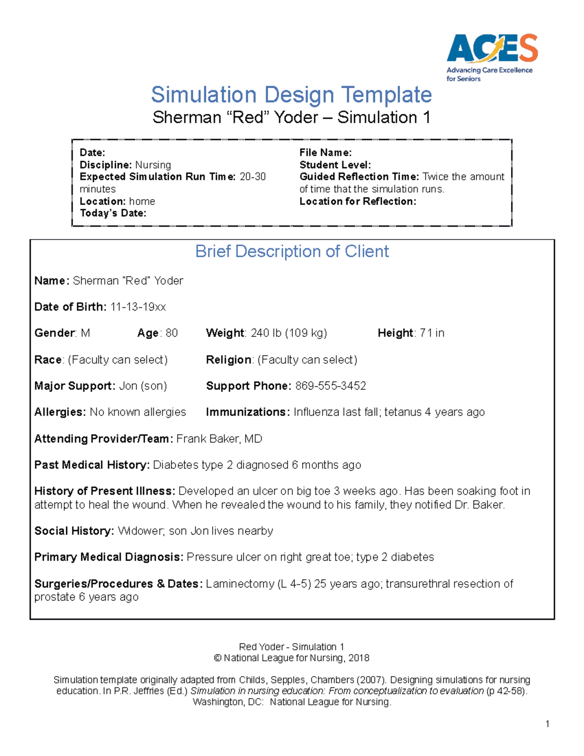Red Yoder - Semester 3 - Assignment Details - Simulation Design ...