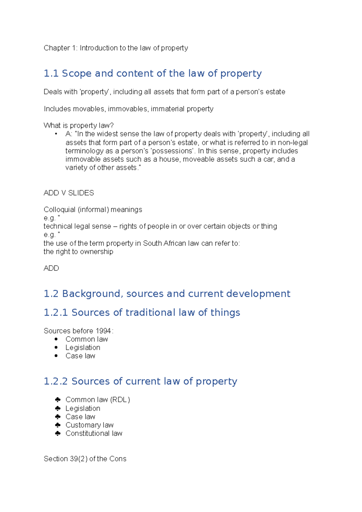 Chapter 1: Introduction - Chapter 1: Introduction to the law of ...