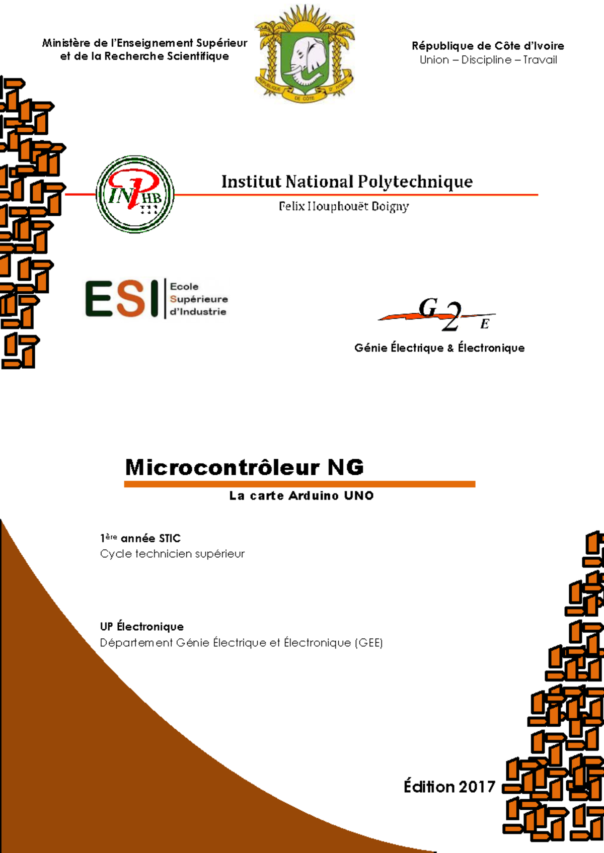 Introduction Programmation Arduino Microcontrôleur Ng La Carte Arduino Uno 1 ère Année Stic