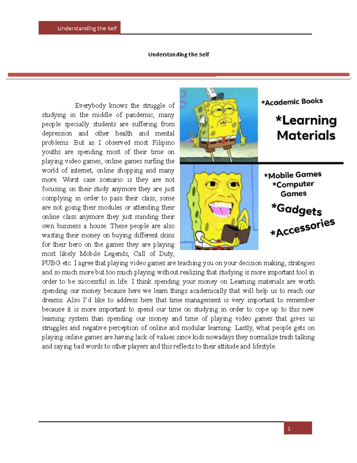 Understanding the Self Digital Self Activity - Facilitating Learner ...
