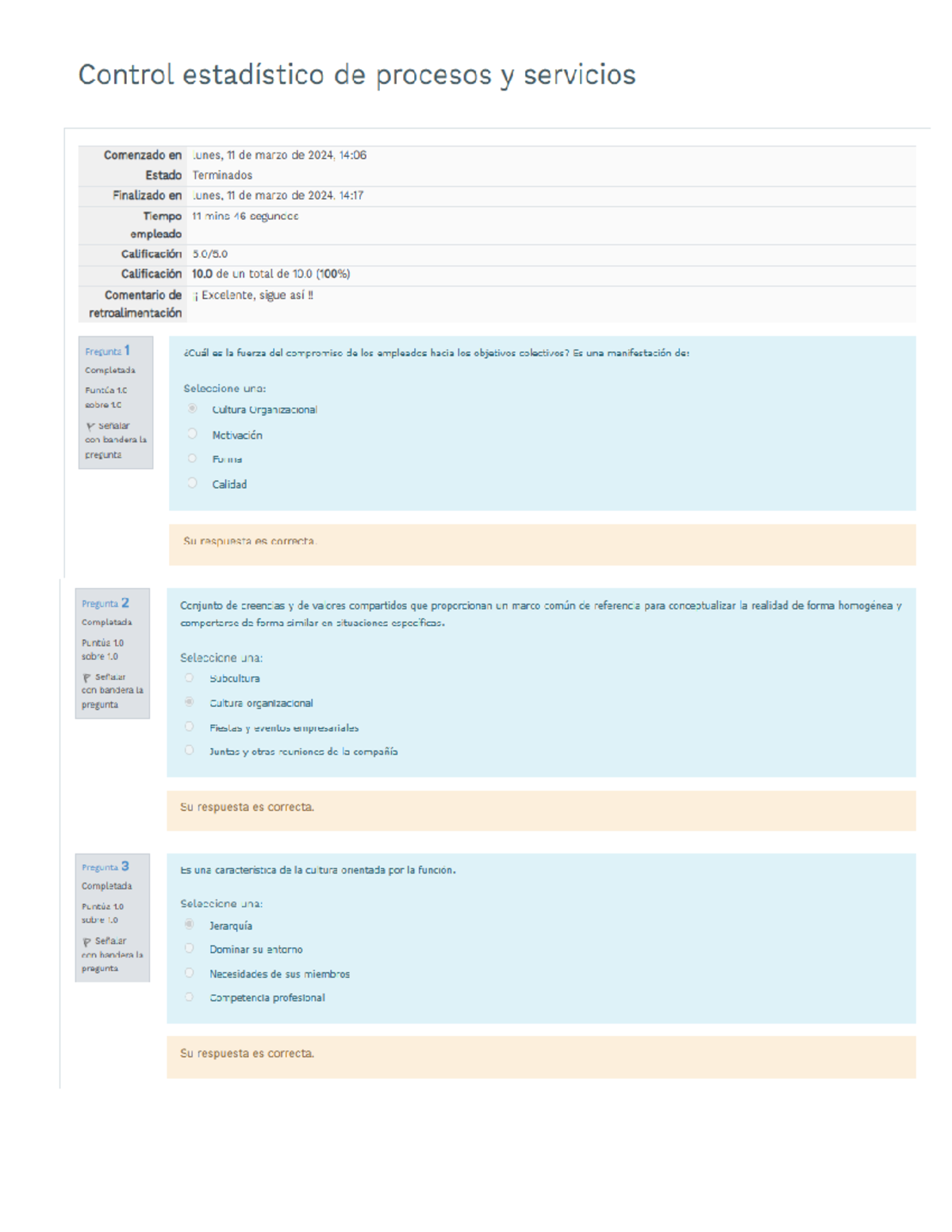 Control estadístico de procesos y servicios - Examen S2 - Studocu