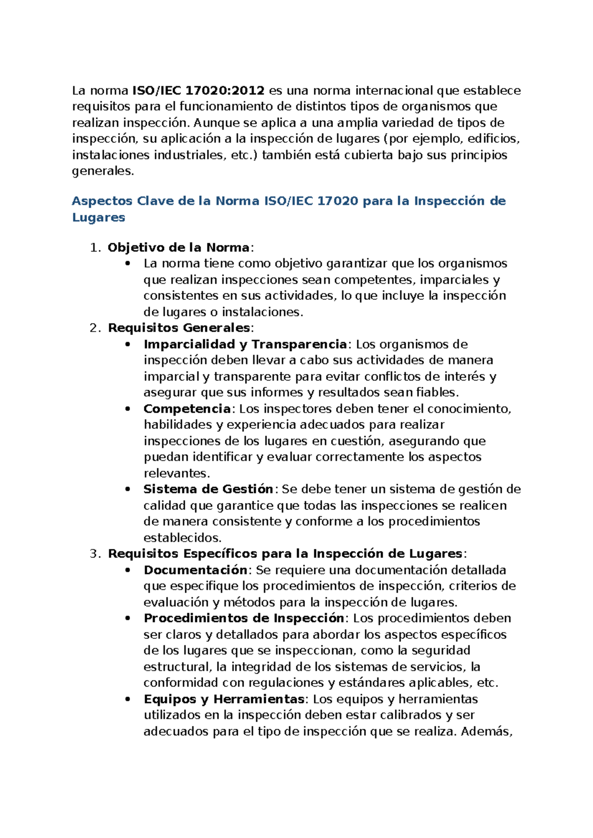 Norma 17020 - ... - La norma ISO/IEC 17020:2012 es una norma ...