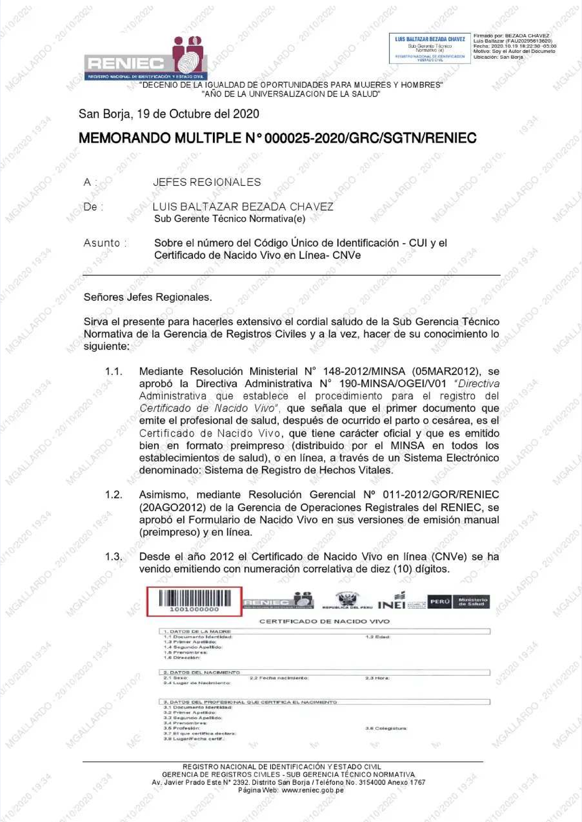 Pdf-memorando-multiple-san-borja-000025-2020-grc-sgtn-reniec-2020-10-19-a compress - Studocu