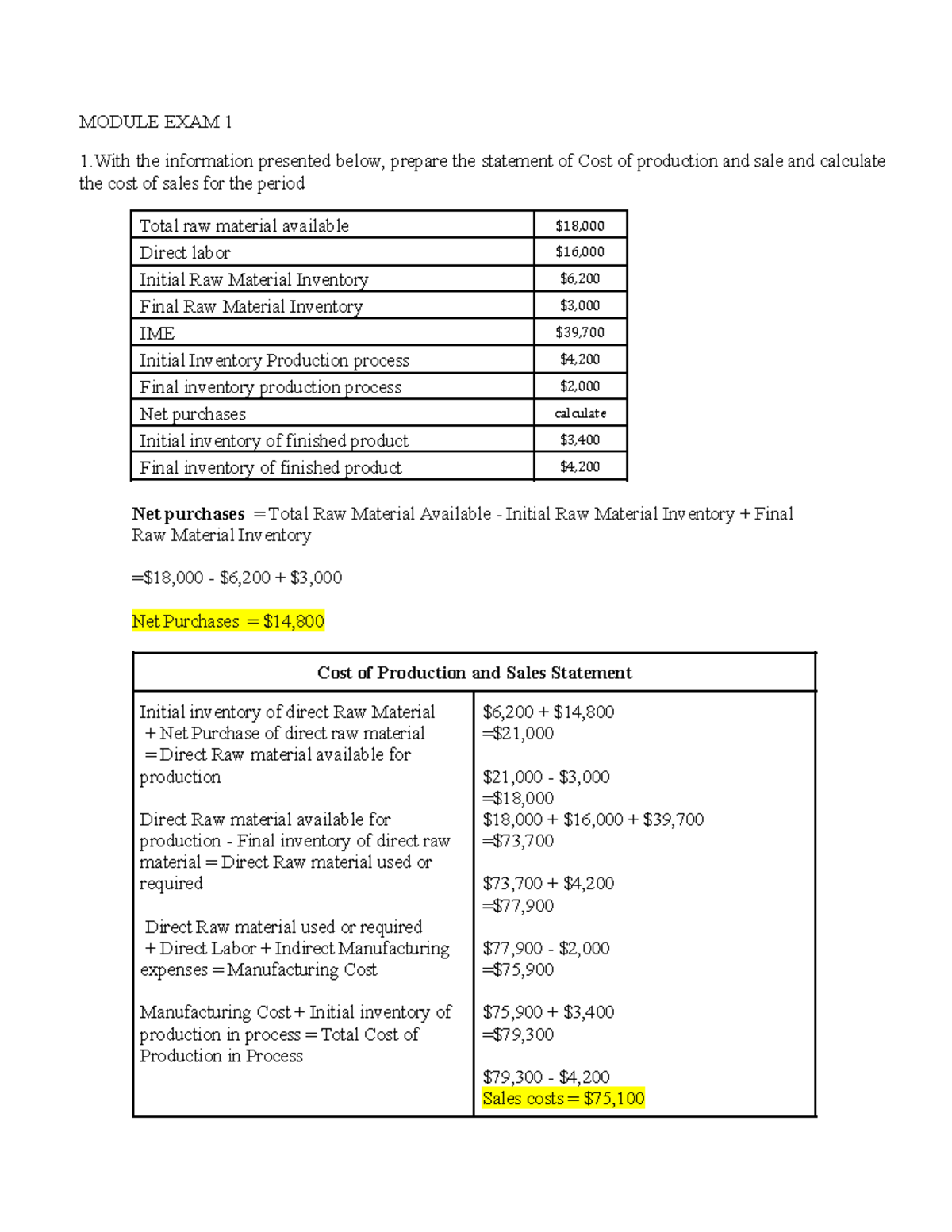 Perfect model 1 exam - Hoja de ejercicios de Dirección Financiera en el TEC de Monterrey ...