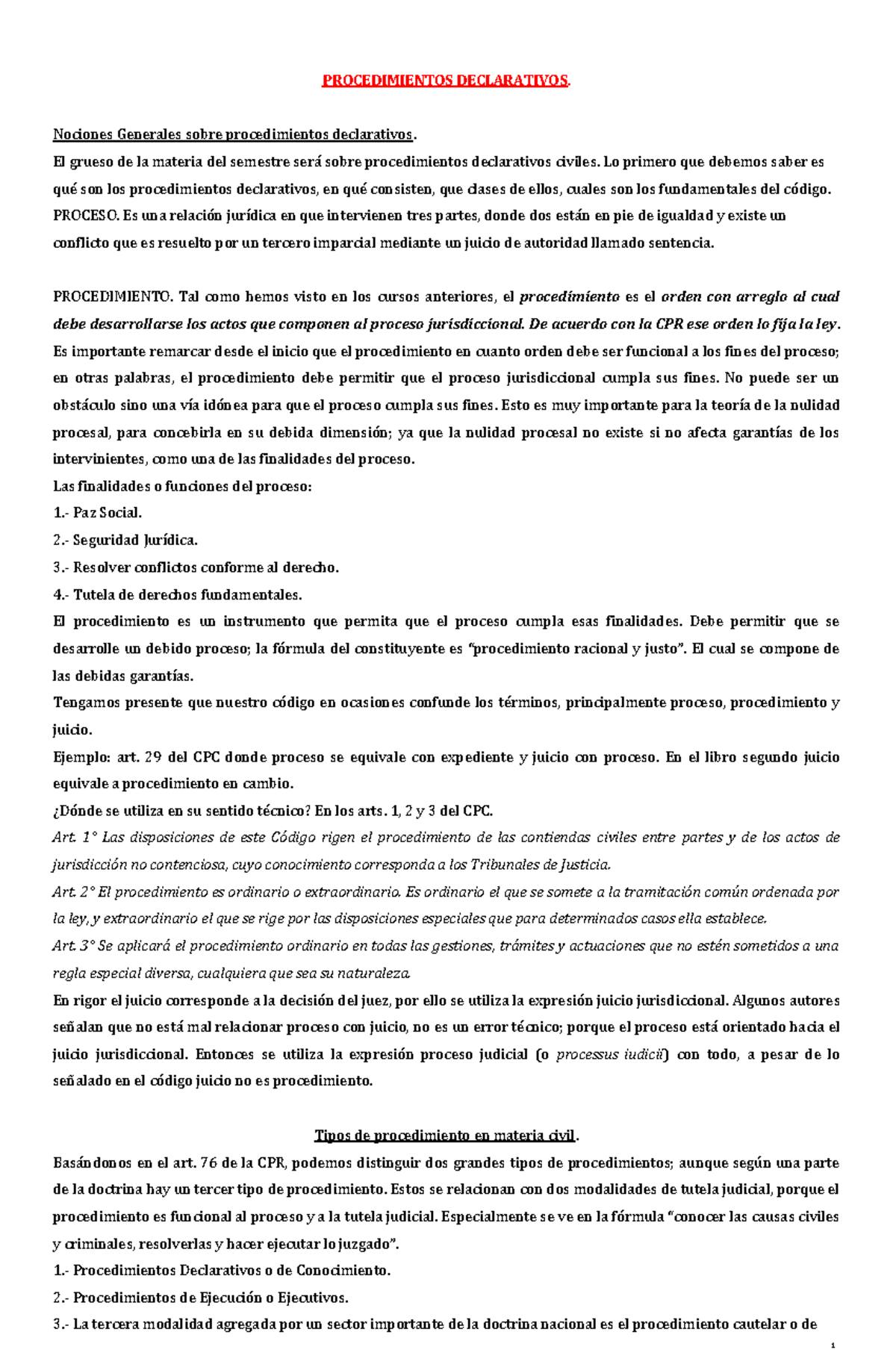 Procedimientos declarativos - Warning: TT: undefined function: 32 PROCEDIMIENTOS DECLARATIVOS ...