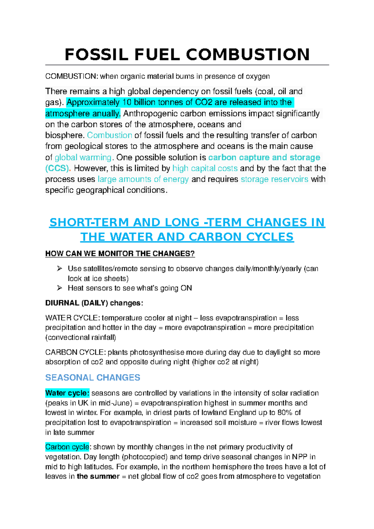 Fossil FUEL Combustion - FOSSIL FUEL COMBUSTION COMBUSTION: when ...