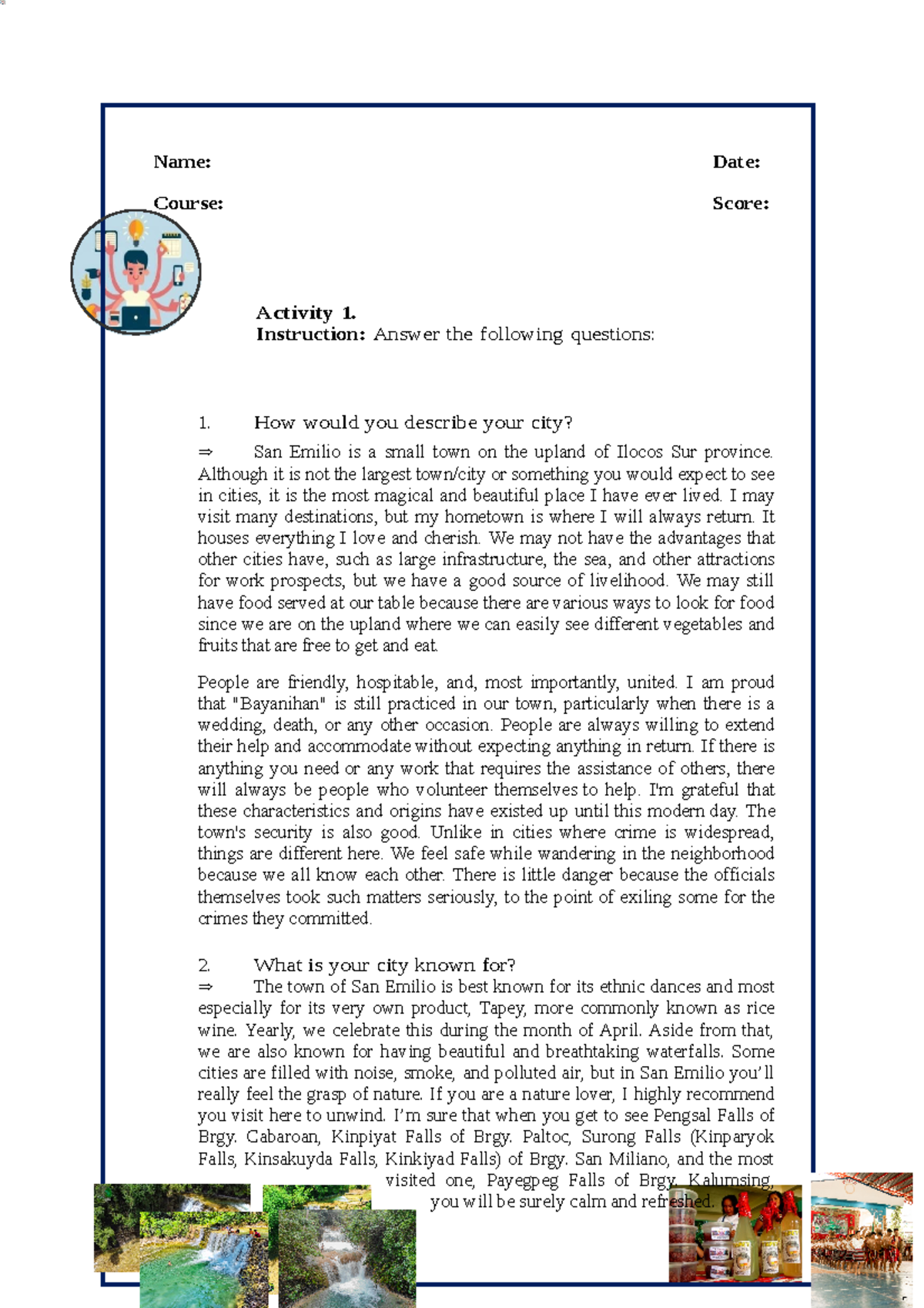 Worktext (TCW) Chapter 8 Global City - Name:Date: Course:Score ...