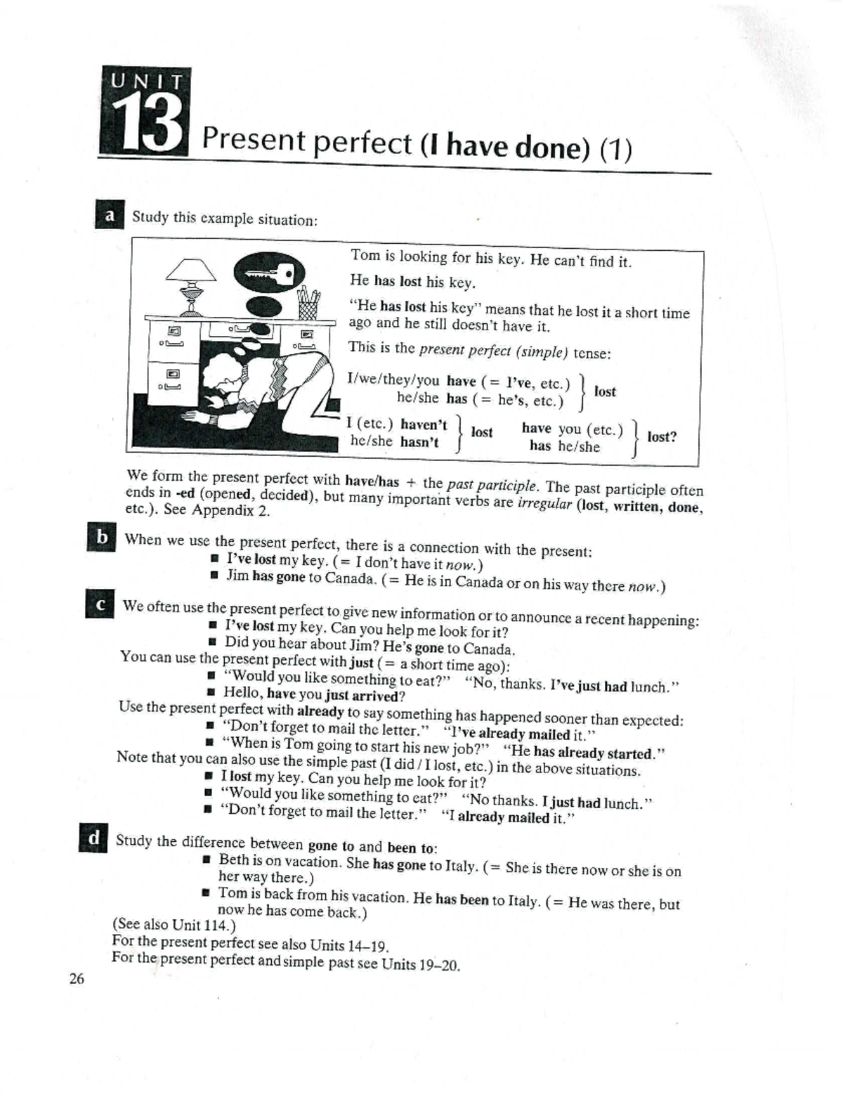 Unit 13 - Present Perfect (1) - ESL 3100 - Studocu