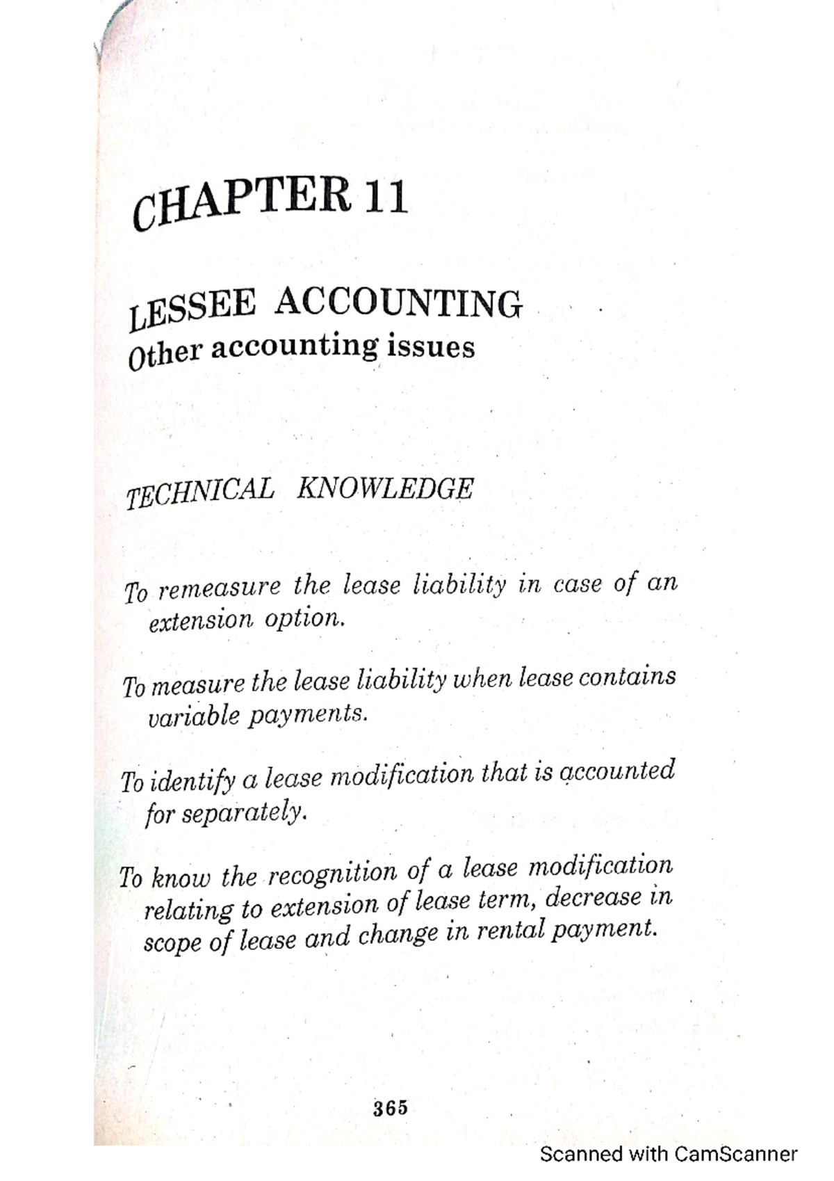 C11 Lessee Accounting (Other Accounting Issues) - BS Accounting Tech ...