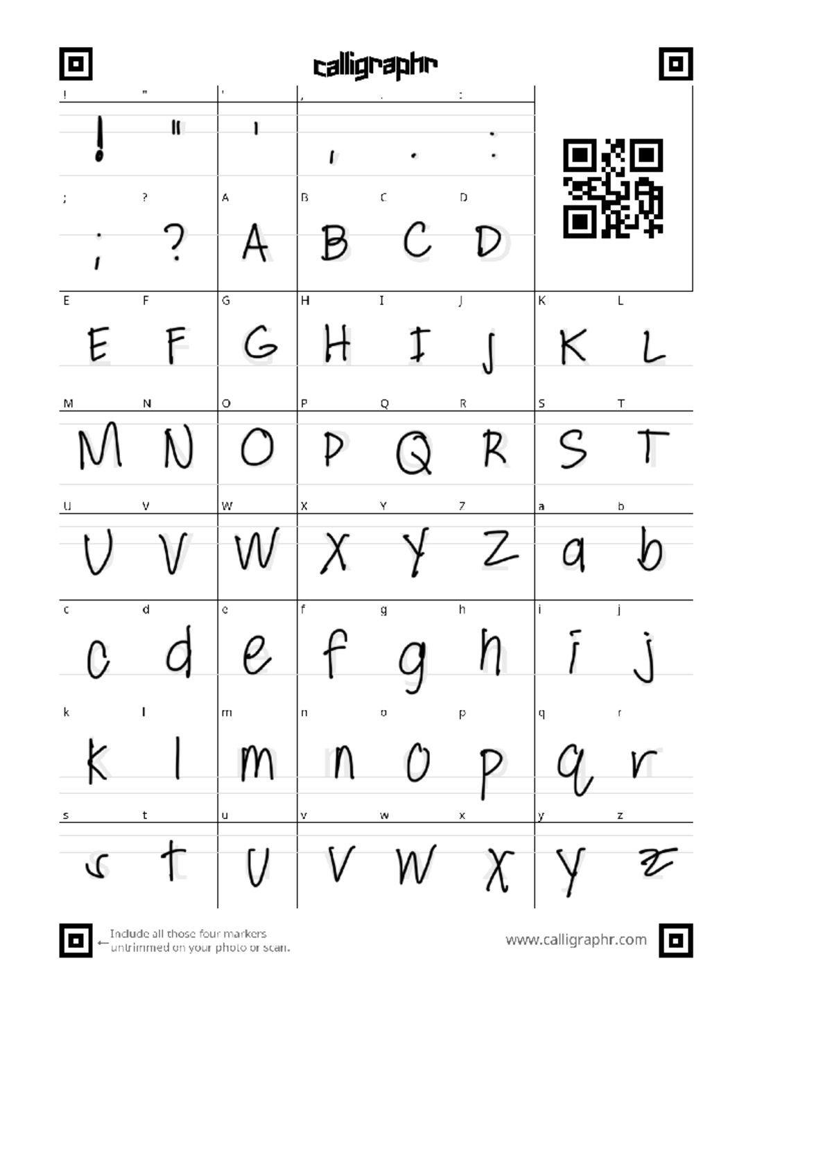 Calligraphr-Template - business management - calligraphr II I A B C ? A ...