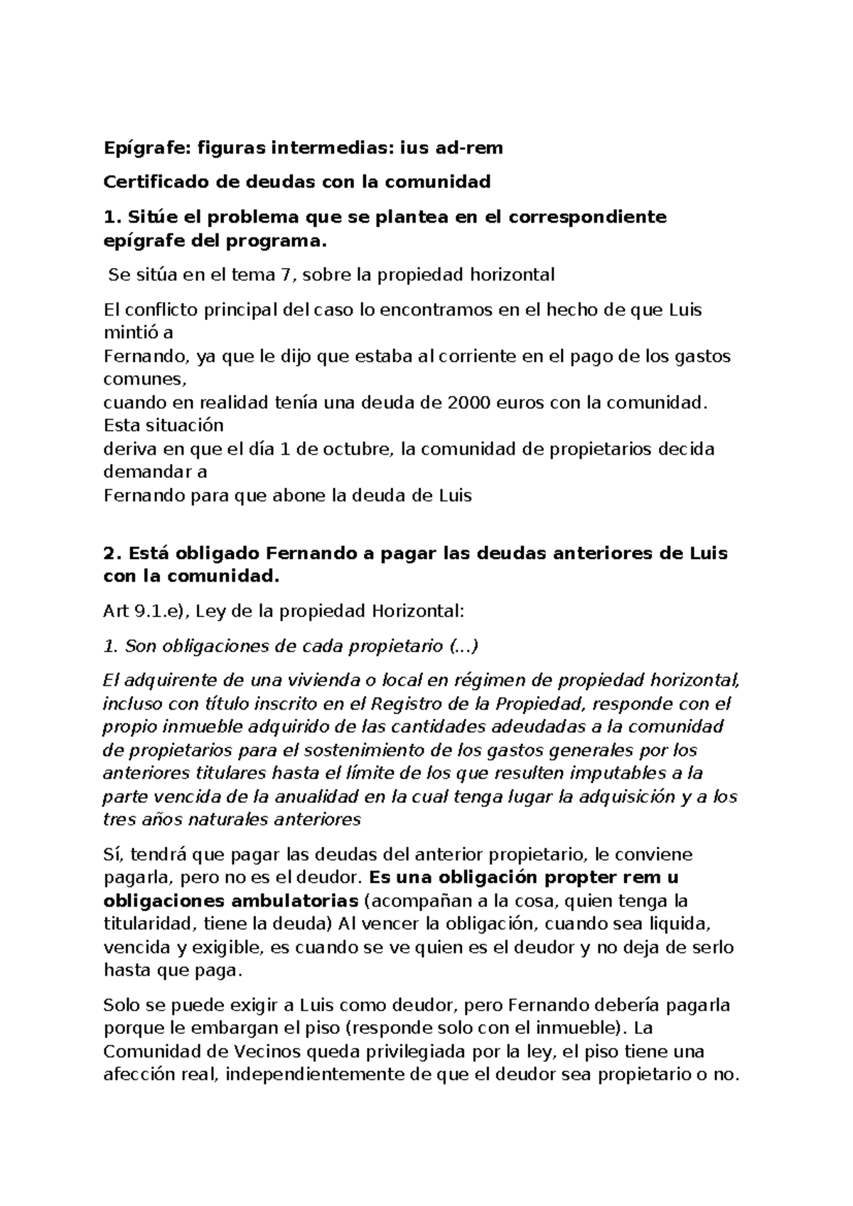 Practica 1 - primera práctica - Epígrafe: figuras intermedias: ius ad ...