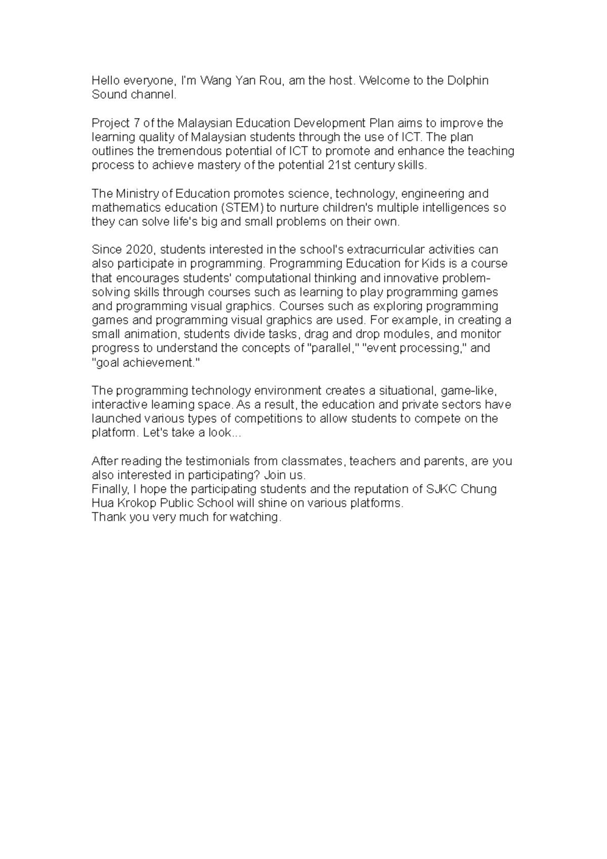 Tvpss Group - to write contents for tv broadcast scripts - Hello ...