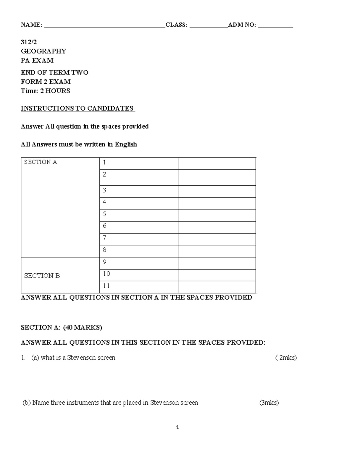 Geography-F2T2-QS - NAME: ______________________________________CLASS ...
