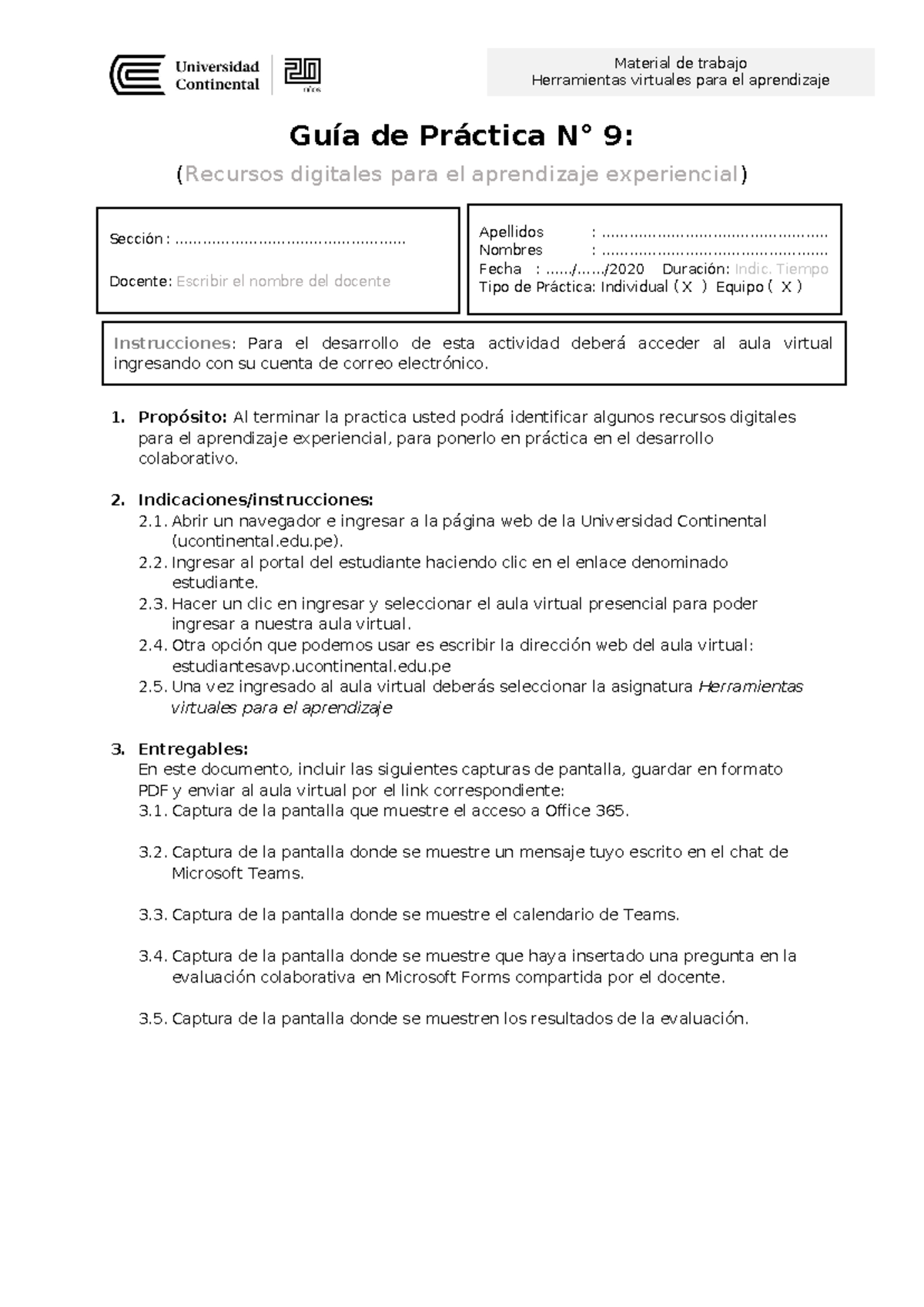 Guía práctica de la semana 09 - Material de trabajo Herramientas virtuales para el aprendizaje ...