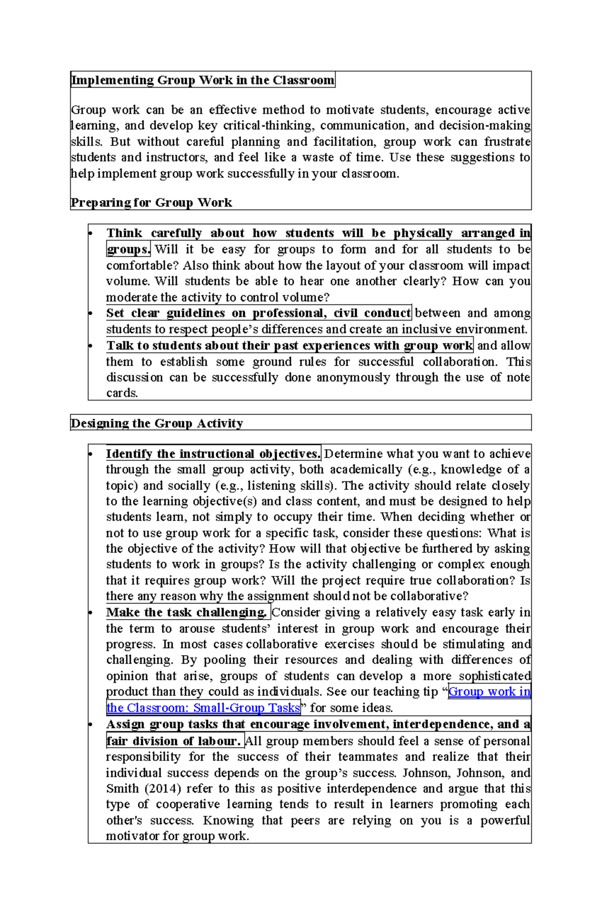 Final examnination in Group Dynamics and Human Behavior - Implementing ...