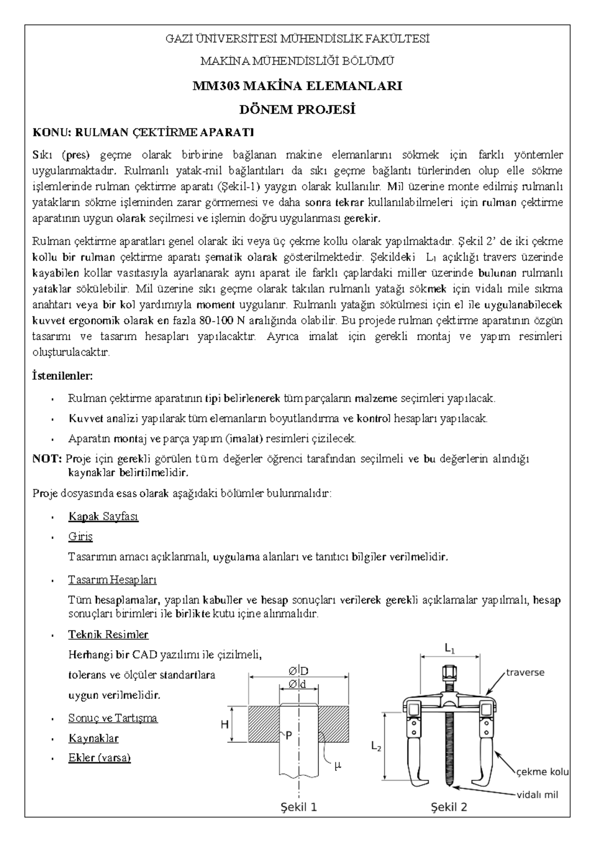 3 MM303 Proje-Rulman çektirme aparatı 2024 2025 - GAZİ ÜNİVERSİTESİ ...