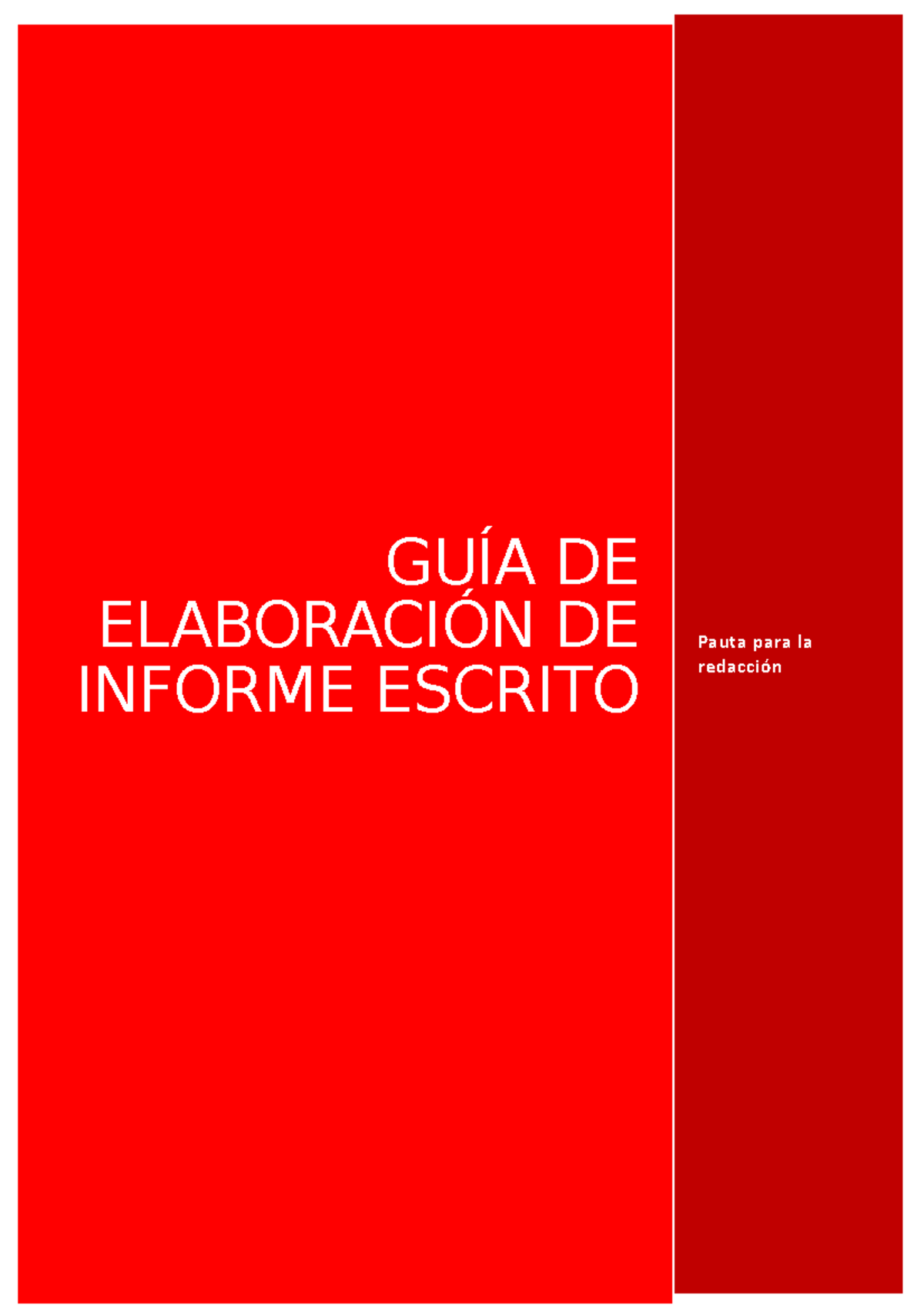 Modelo DE Informe - GUÍA DE ELABORACIÓN DE INFORME ESCRITO ...