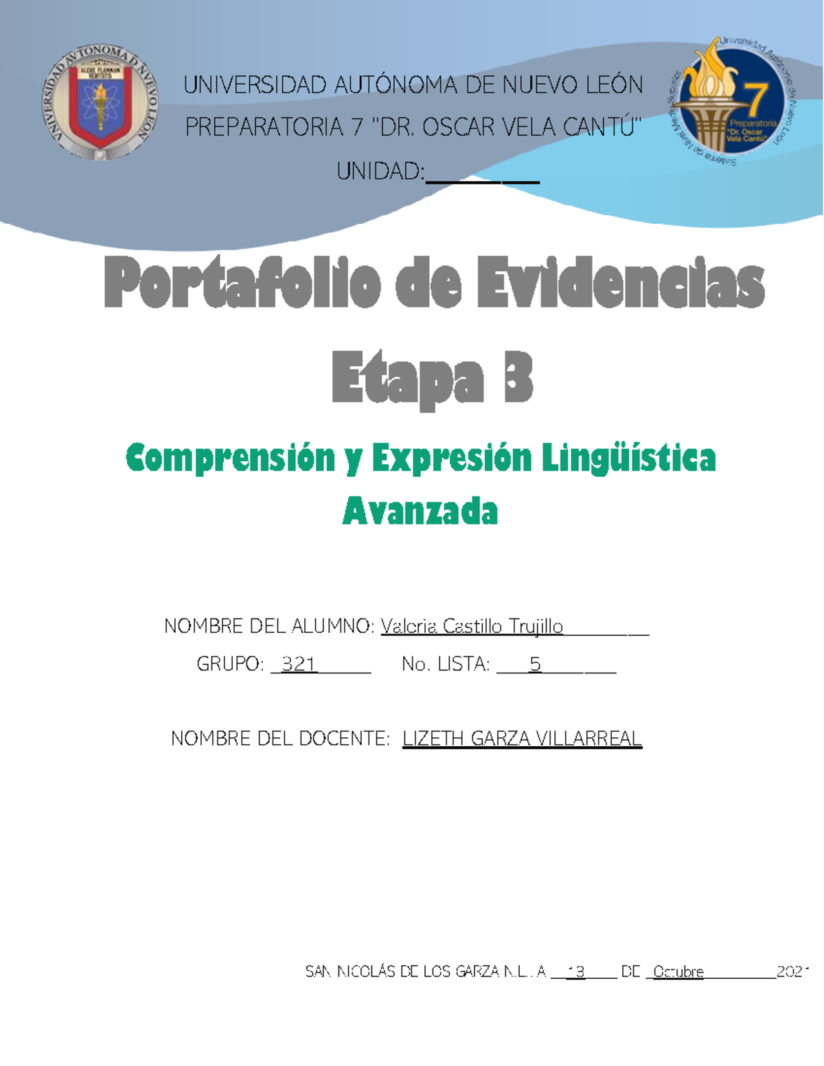 VCT AR Etapa 3 Cyela - UNIVERSIDAD AUT”NOMA DE NUEVO LE”N PREPARATORIA 7