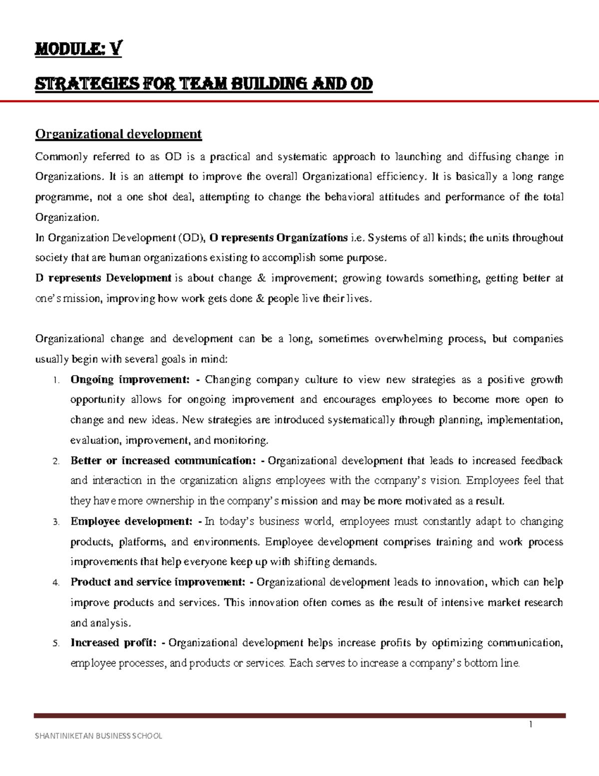 HRM4 Module- V - new notes - 1 Module: V Strategies for Team building ...
