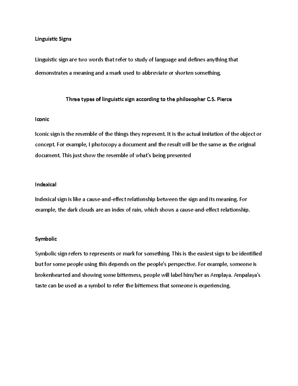 Linguistic Signs (passed) - English - Studocu