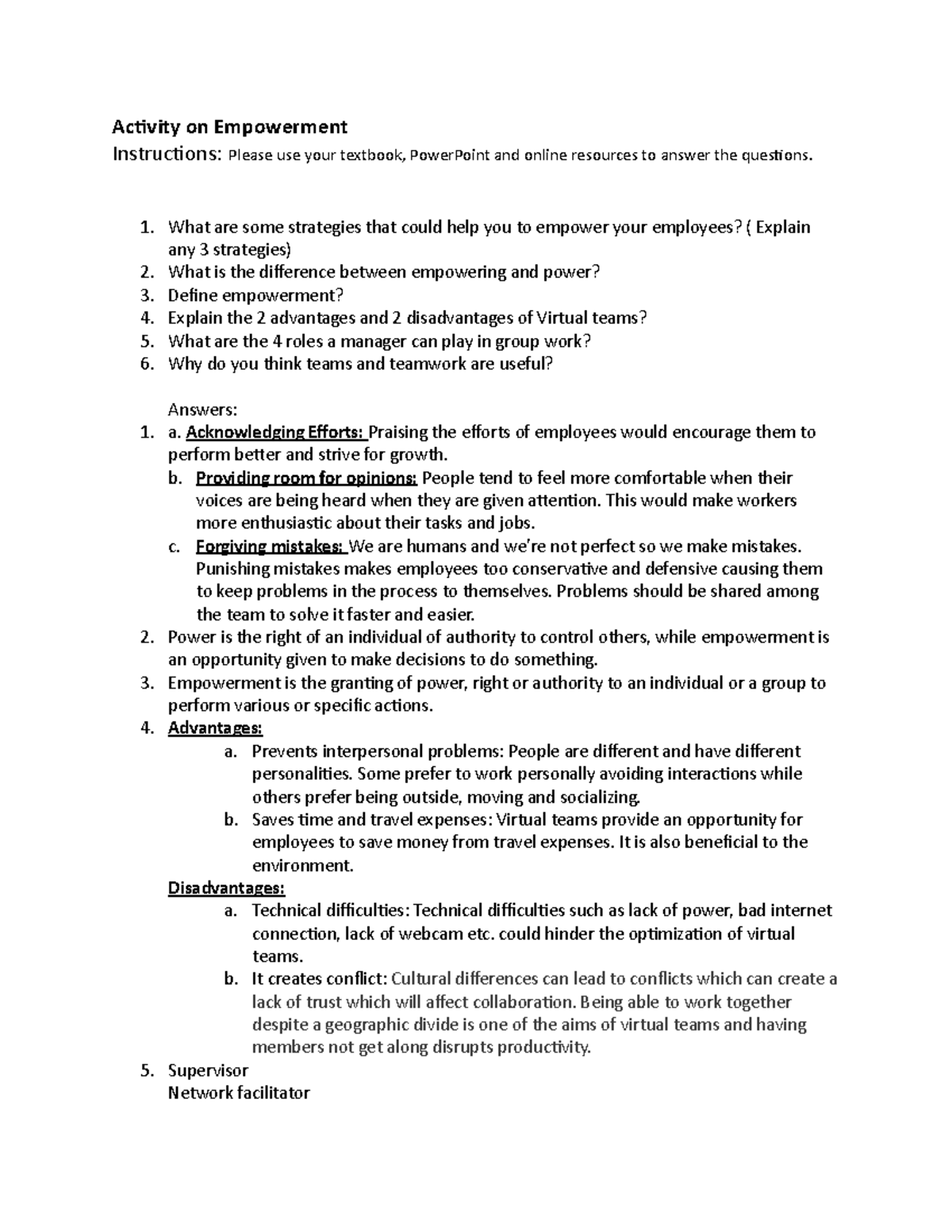 Activity on Empowerment-BOH4M - Activity on Empowerment Instructions ...