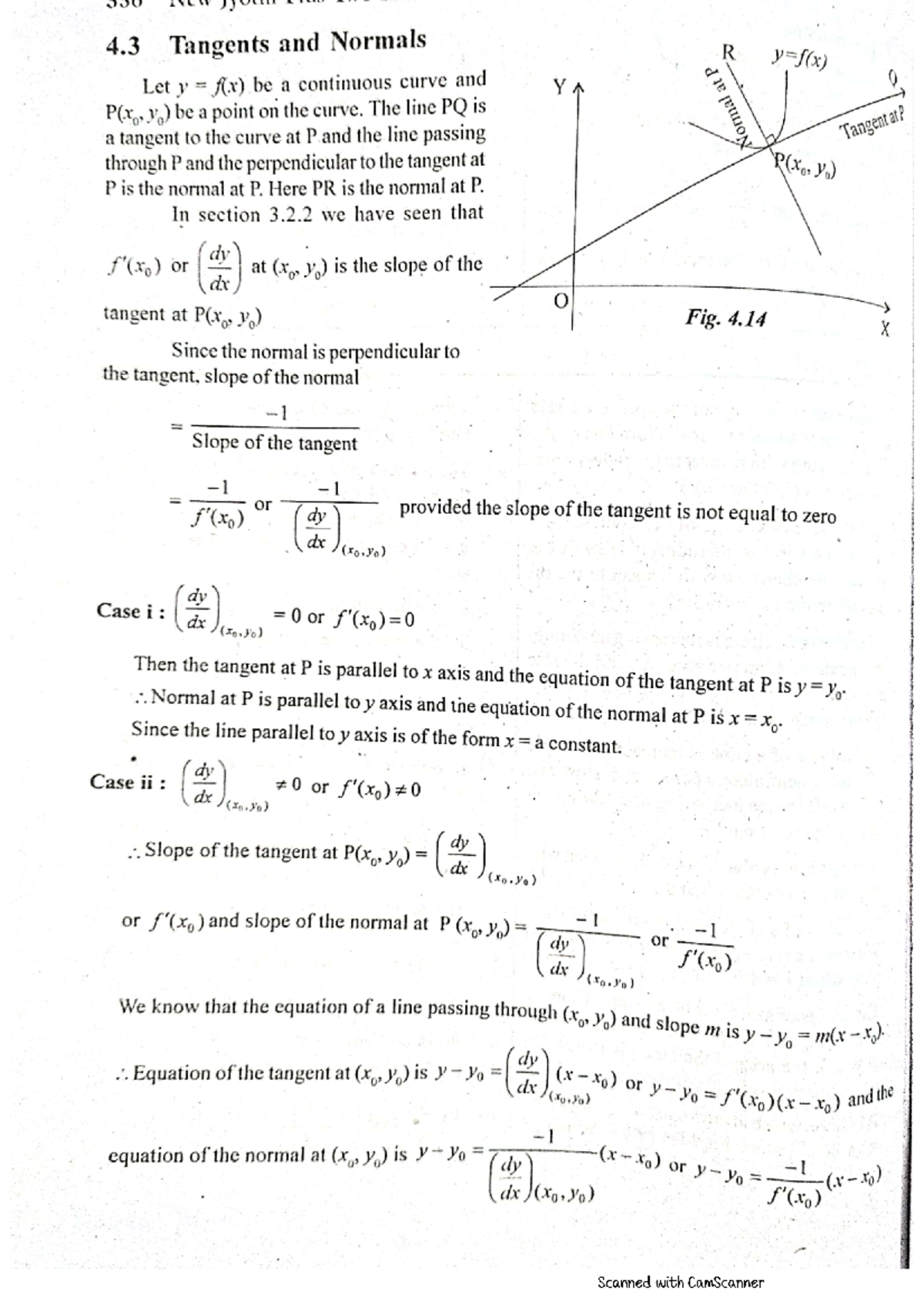Tangent and Normals explanation with diagram. and working rule - Maths ...