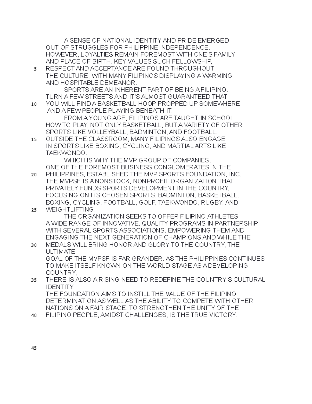 A Sense OF National Identity AND Pride Emerged - A SENSE OF NATIONAL ...