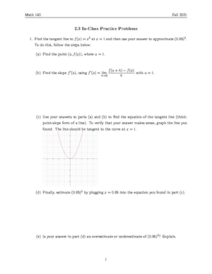 02b AL Pure Maths Review Exercies 02 Solutions - Review Exercise 2 1 Crosses y-axis when x = 0 ...
