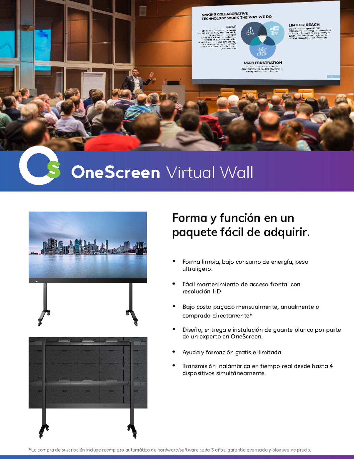 Virtual Wall Español - OneScreen Virtual Wall Forma y función en un ...