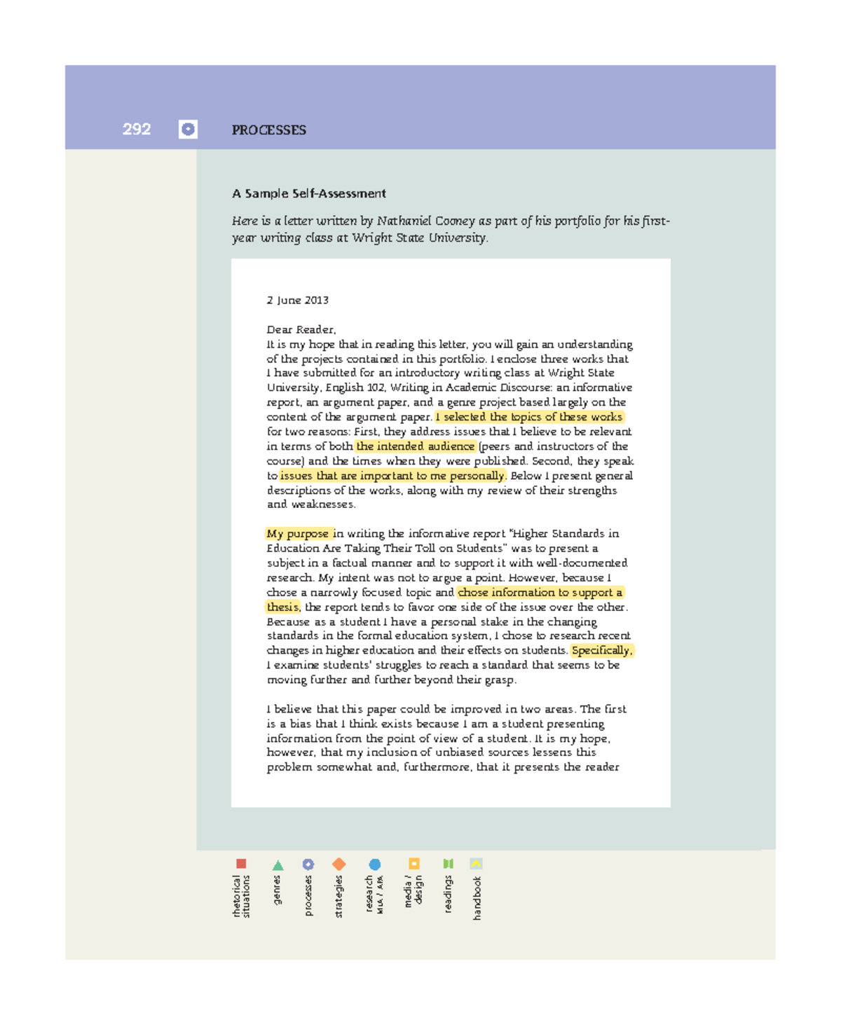 Sample Self Assessment Highlighted Portions - 9592_29_p287-296:9592_29 ...