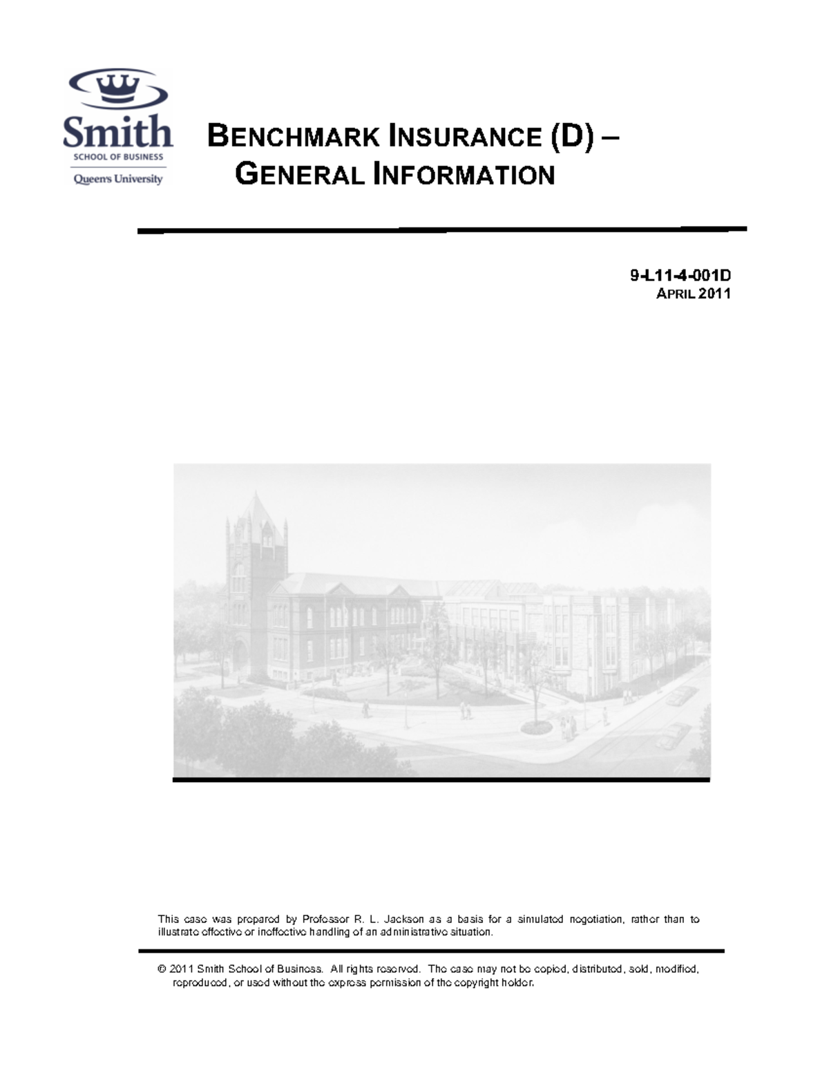 3.4 Benchmark D final General Info - B ENCHMARK INSURANCE (D) – GENERAL ...