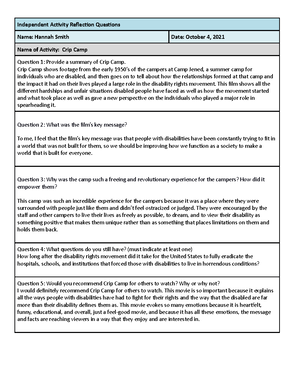 Unit 1 Lab Assignment - INST 210: Understanding Special Populations ...