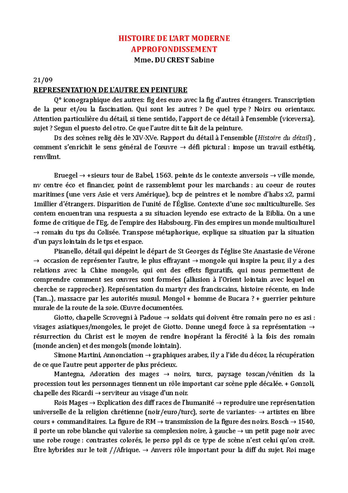 Moderne Du Crest - HISTOIRE DE L'ART MODERNE APPROFONDISSEMENT Mme. DU ...