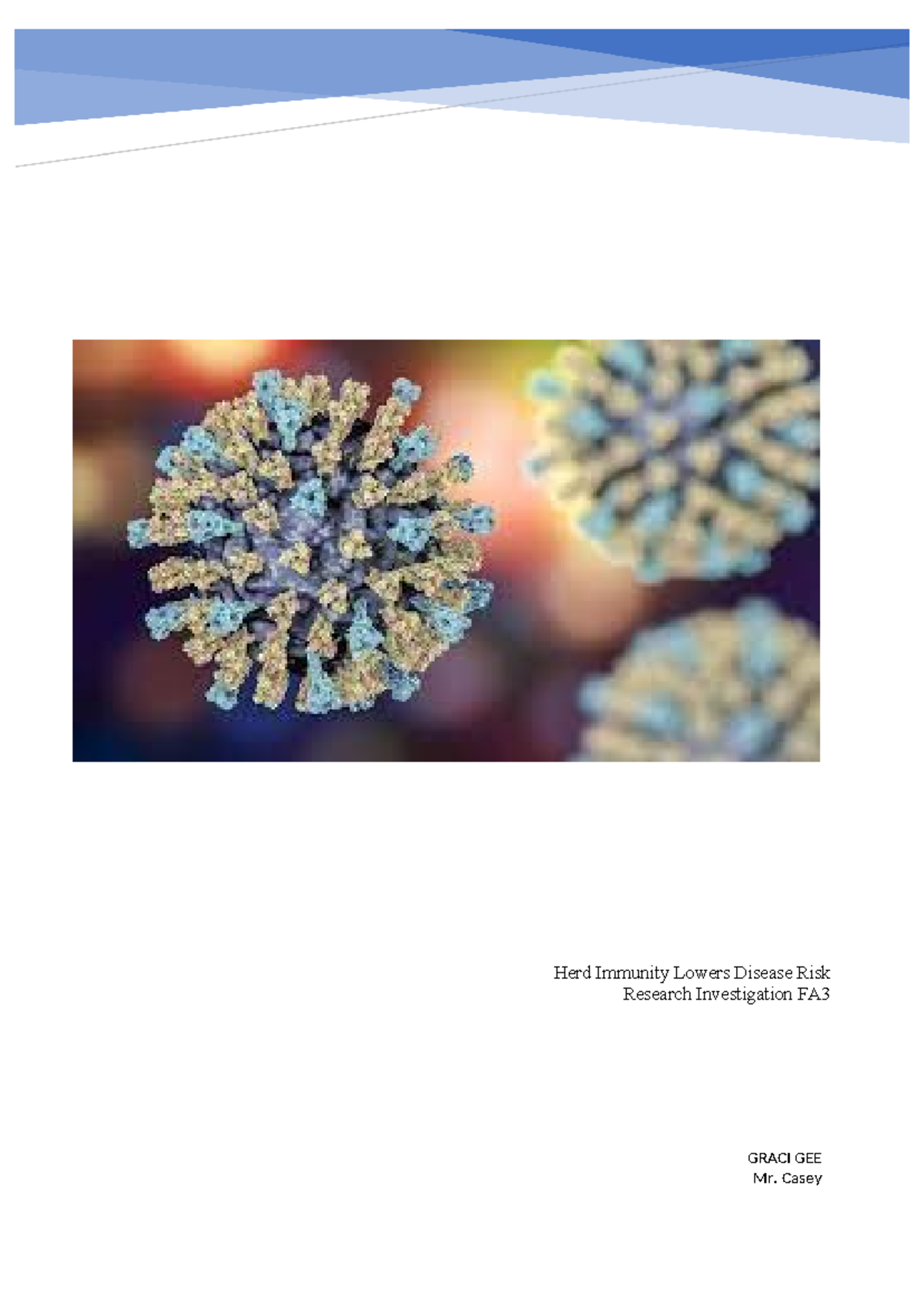 Infectious Diseases FIA3 - Herd Immunity Lowers Disease Risk Research ...