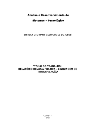 Av1 - Linguagem de Programação - As funções ajudam a dividir um ...