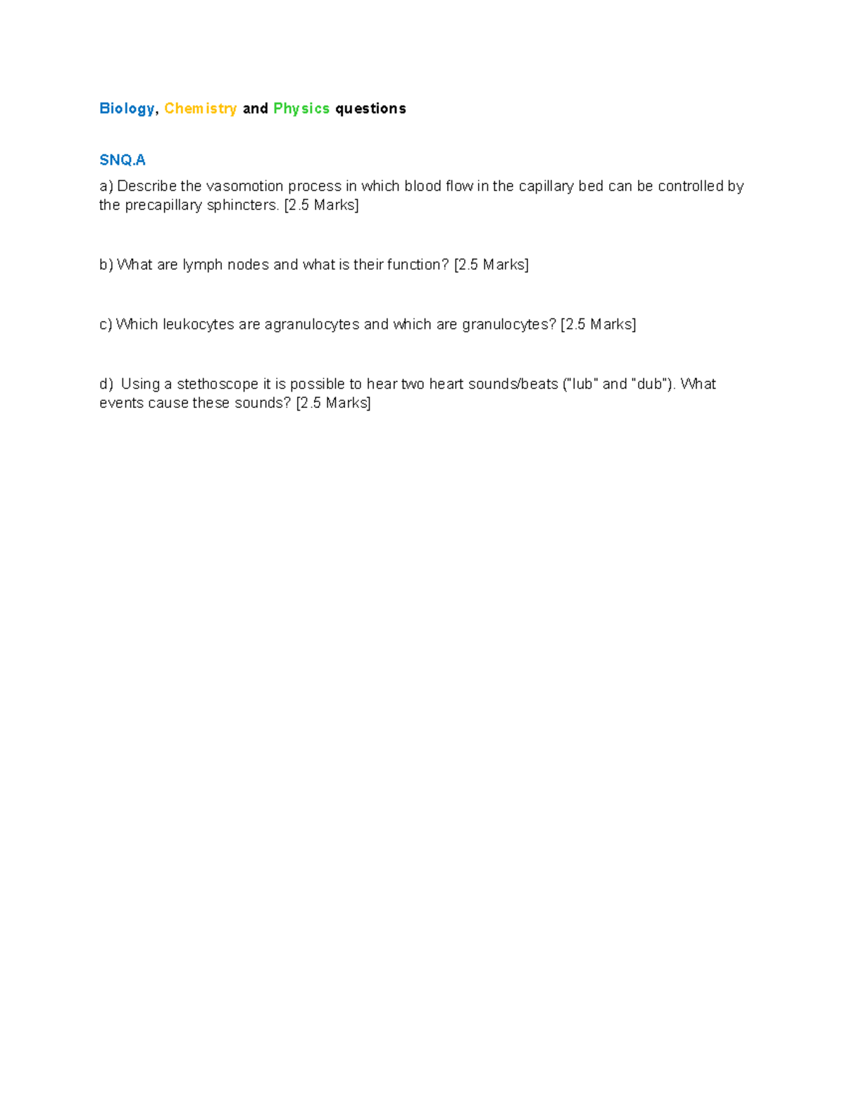 Cgier SNQ Additional samples - Biology, Chemistry and Physics questions ...