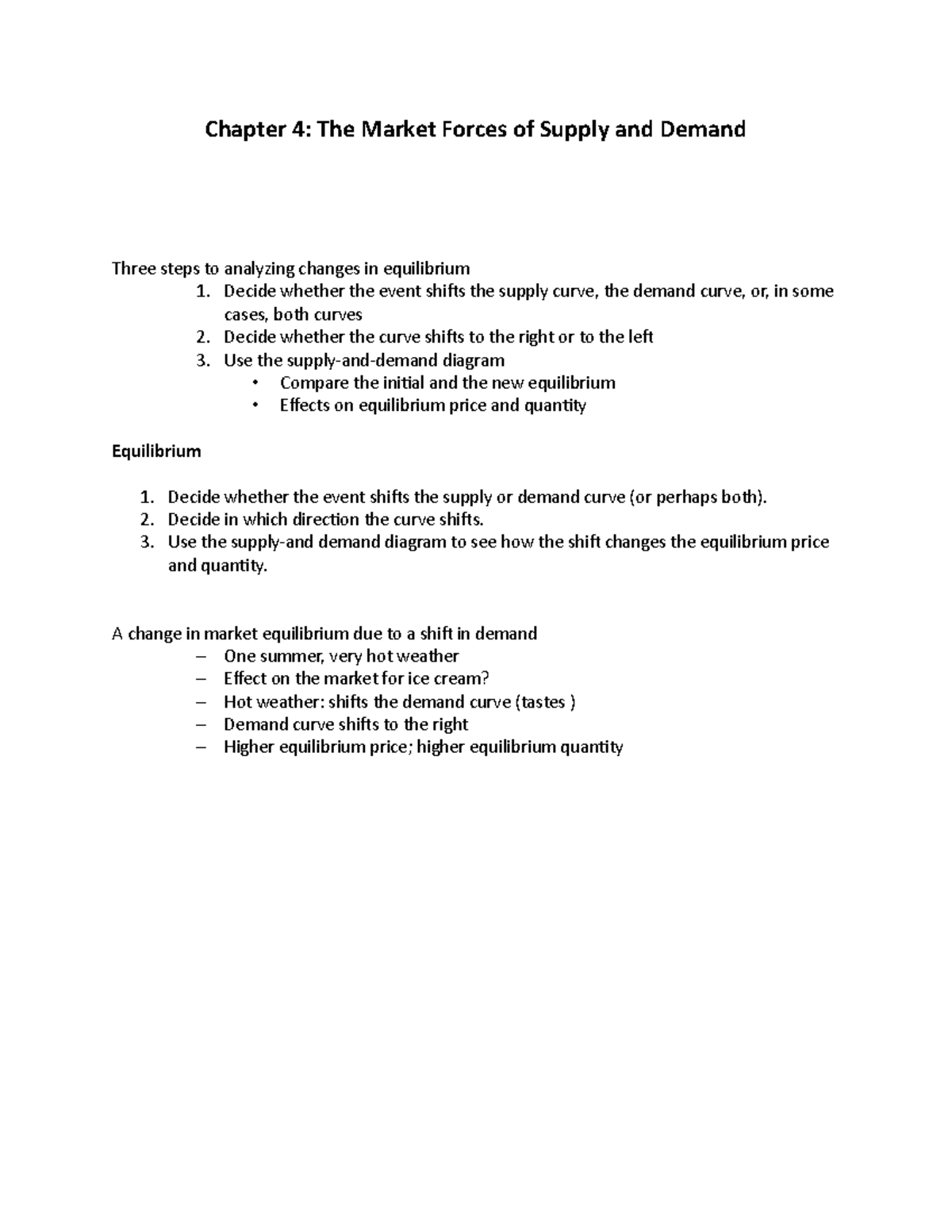 Chapter 4 - Part 6 - The Market Forces of Supply and Demand - Chapter 4 ...