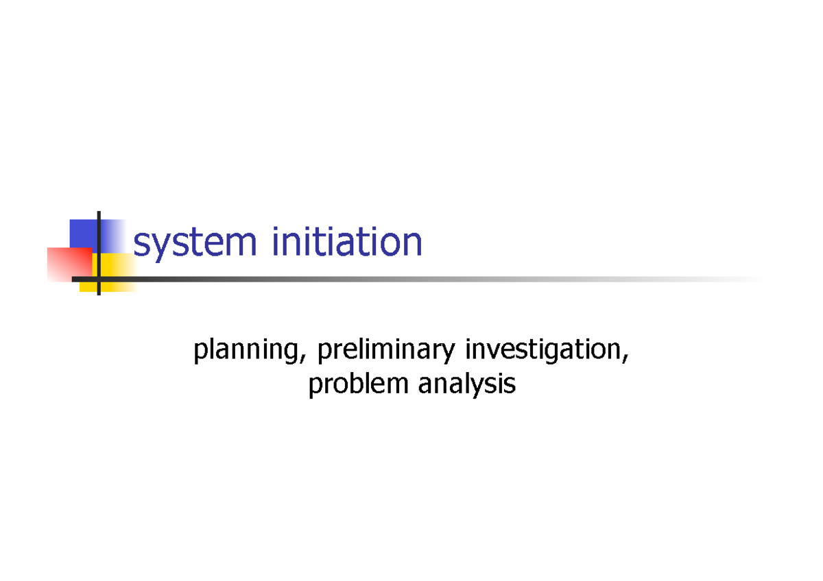 Chapter 3 - Lecture notes for IT - system initiation planning ...