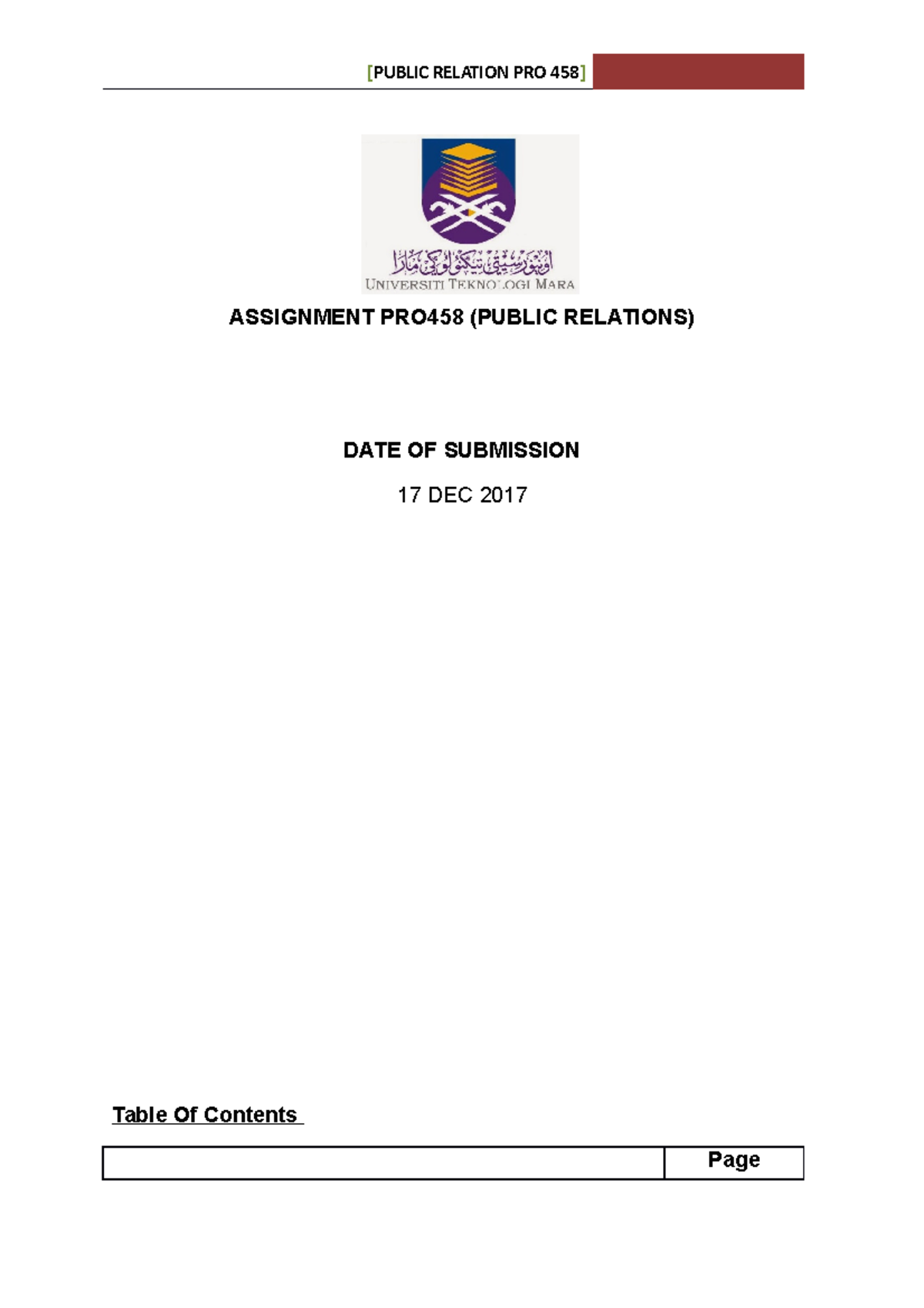 Assignment PRO458 Public Relations Management Principles And assignment-pro458-public-relations-management-principles-and