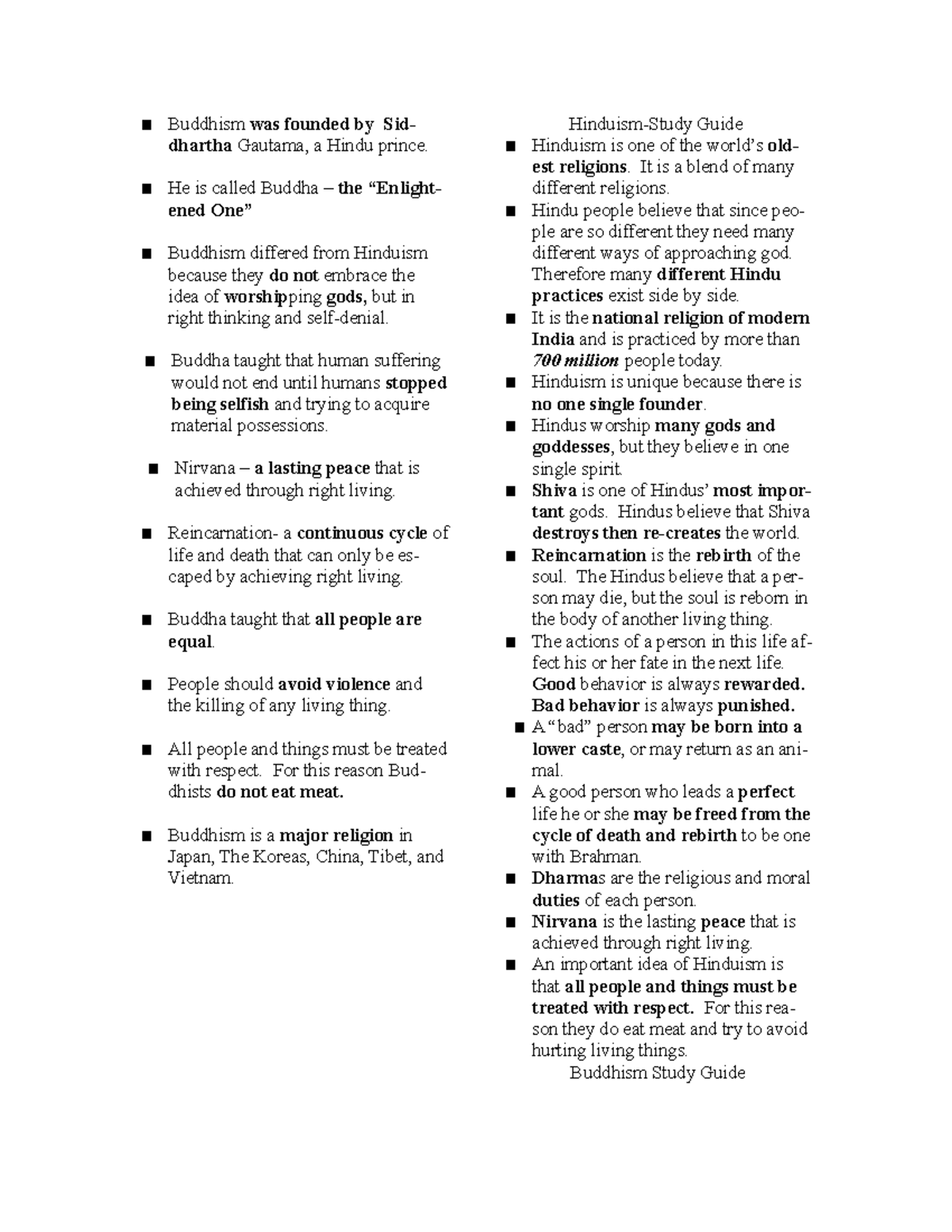 Hinduism Buddhism - Lecture notes 4 - Hinduism-Study Guide Hinduism is ...